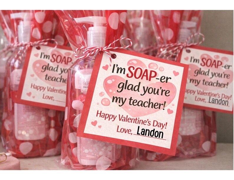 Soap Valentine Tags Printable | Editable Hand Soap Valentine ...