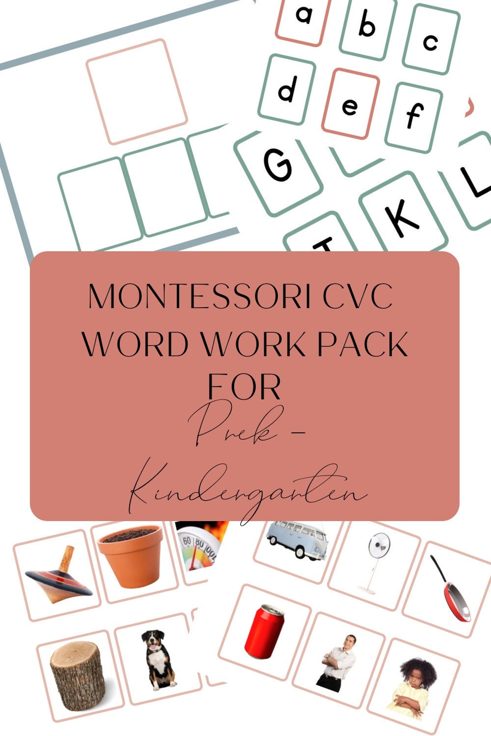 Montessori Cvc Word Work Packet - Etsy