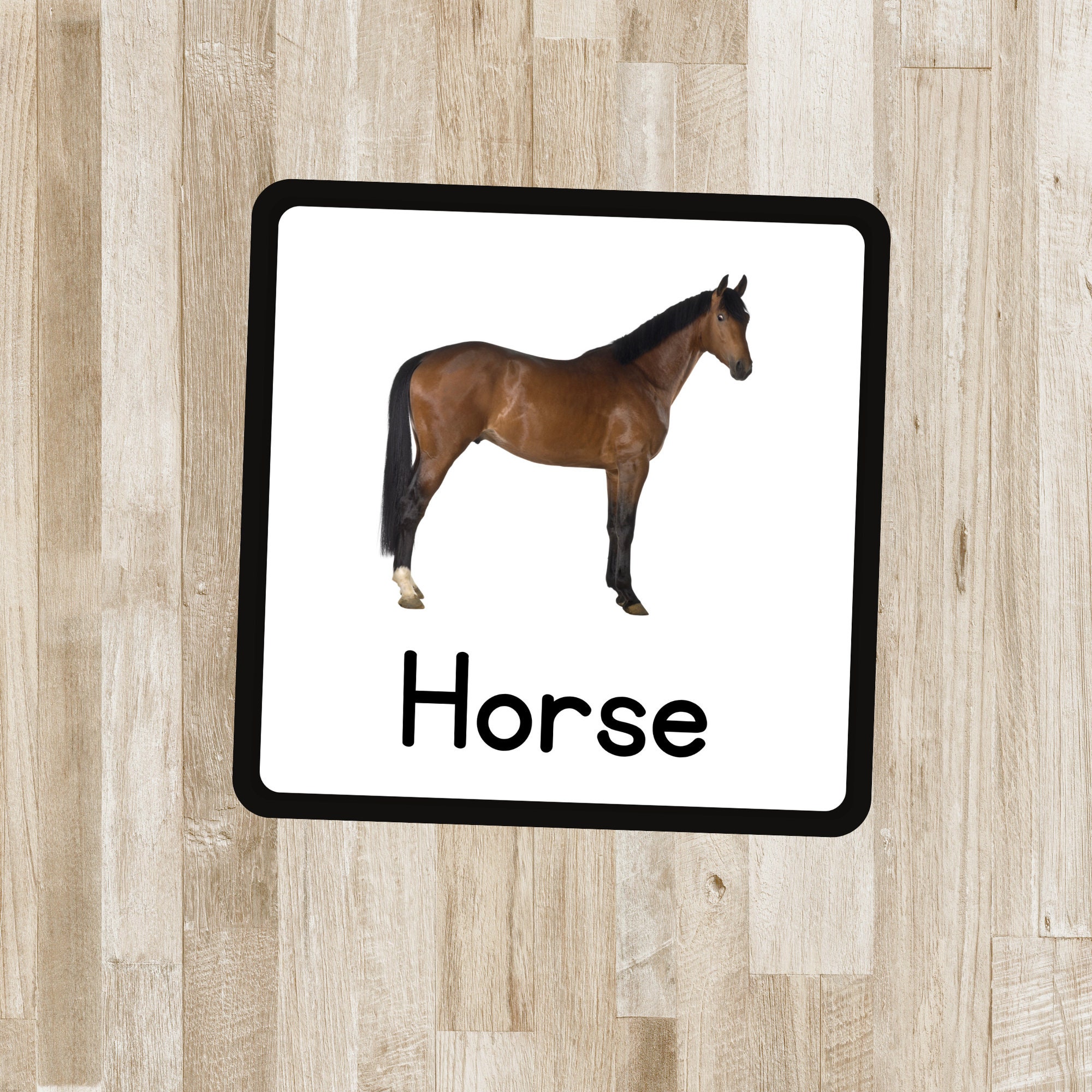 Montessori Farm Animal Flashcards - Etsy