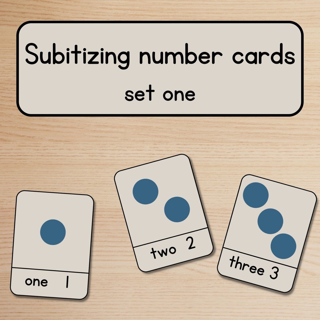 Subitizing Number Recognition Cards (set 1) - Etsy