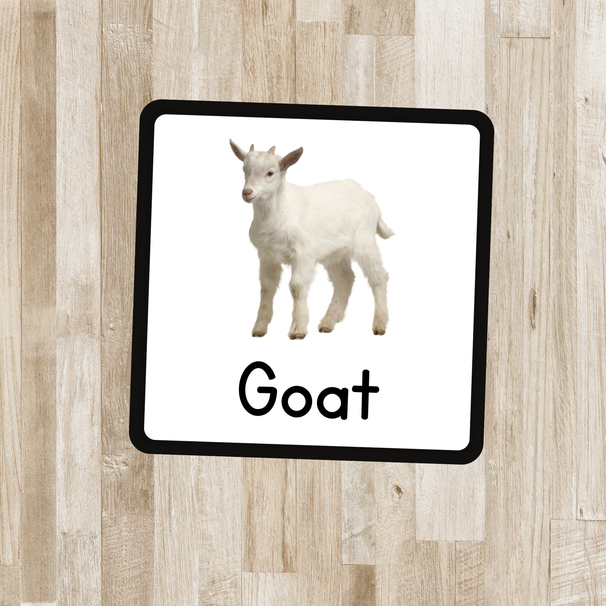 Montessori Farm Animal Flashcards - Etsy