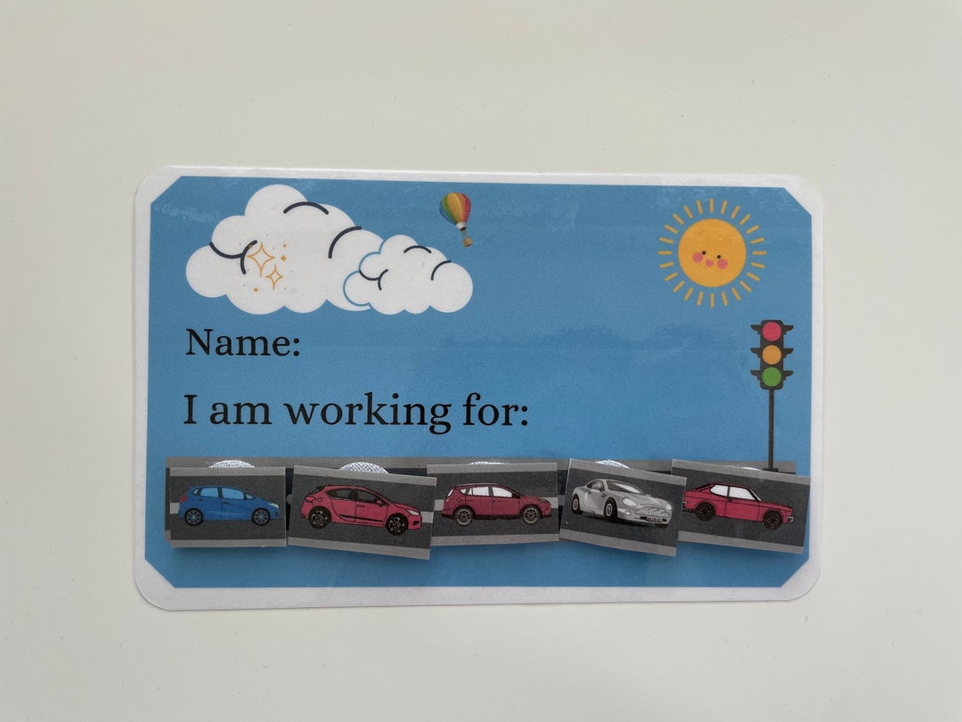 Car Token Board/token Economy/reward Chart/special Education - Digital ...