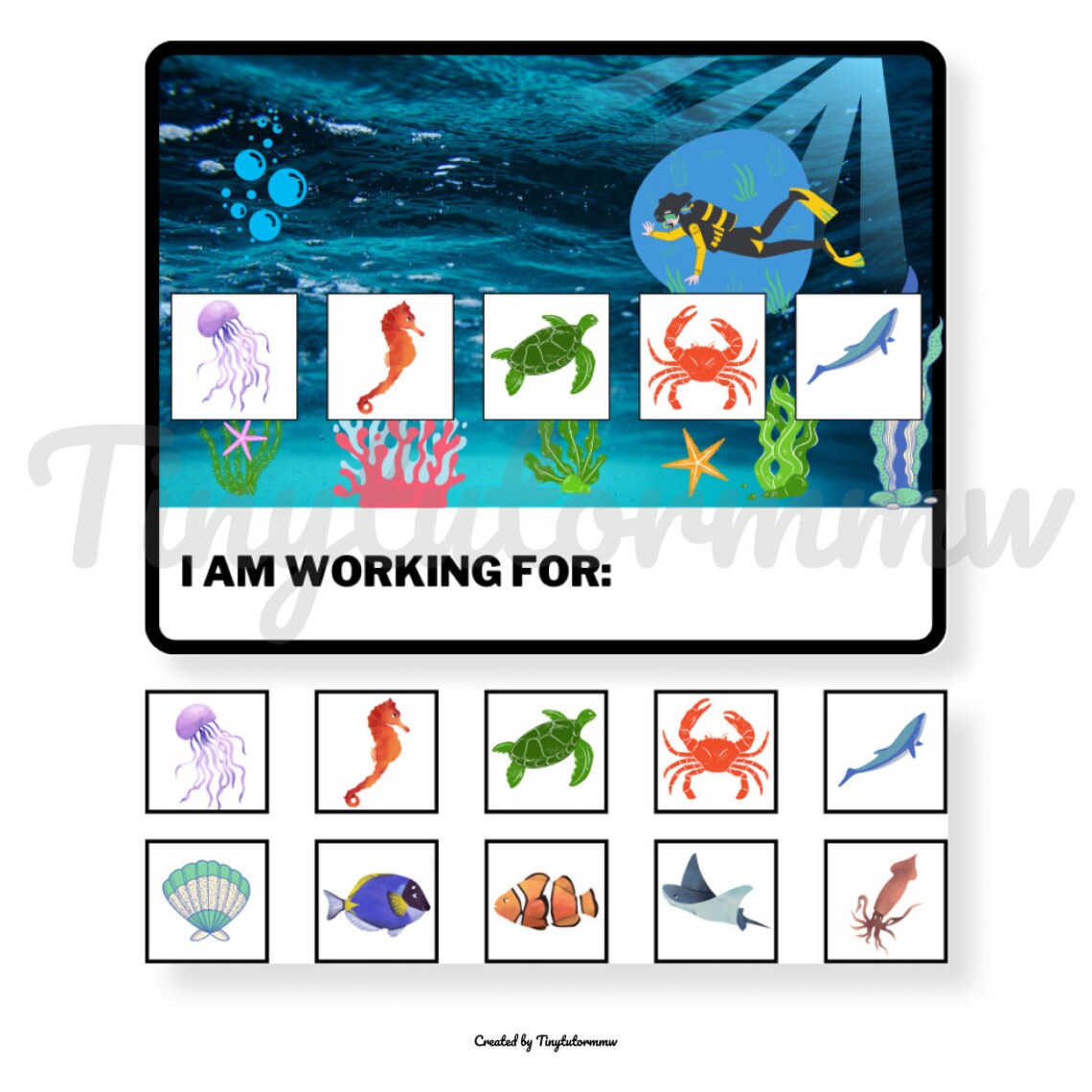 Underwater Theme Token Board/token Economy/reward Chart/special ...