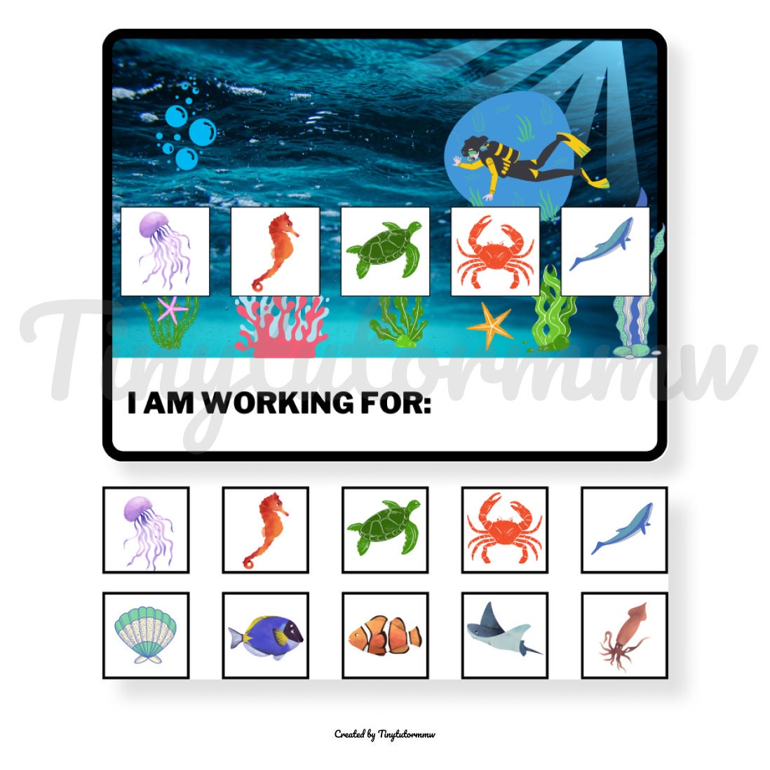 Underwater Theme Token Board/token Economy/reward Chart/special ...