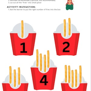 Learning Number 1 - 10 Worksheet/preschool Printable Activity/matching ...