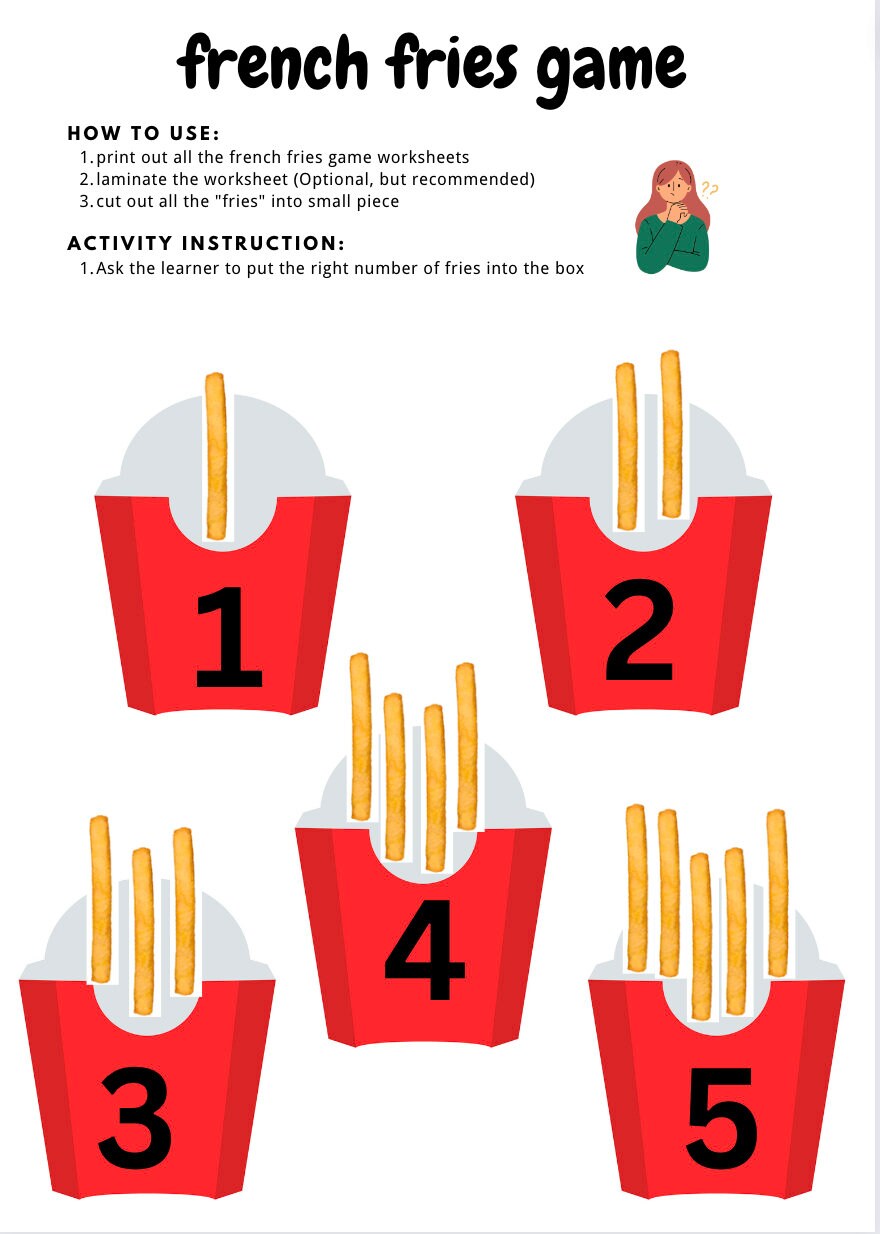 Learning Number 1 - 10 Worksheet/preschool Printable Activity/matching ...