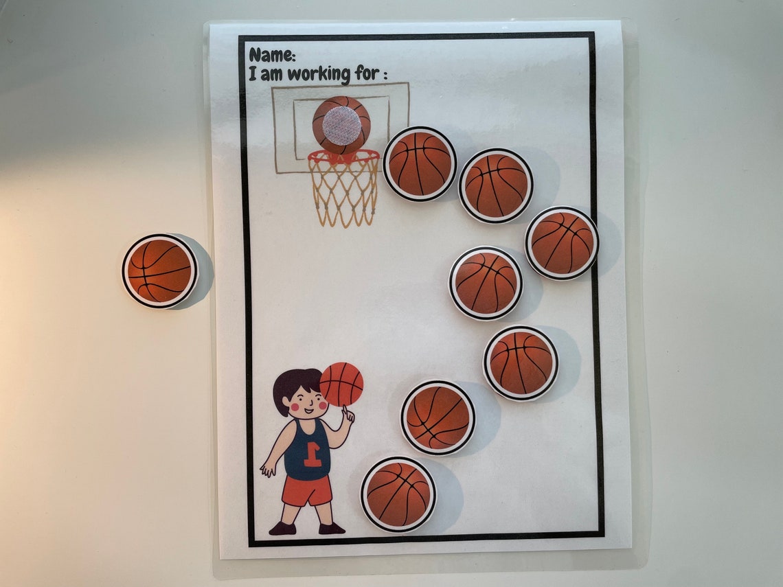 Basketball Game Token Board/token Economy/reward Chart/special ...