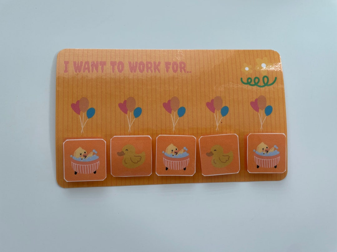 Cute Shower Duck Token Board/reward Chart - Digital Product - Etsy