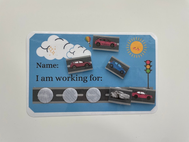 Car Token Board/token Economy/reward Chart/special Education - Digital ...