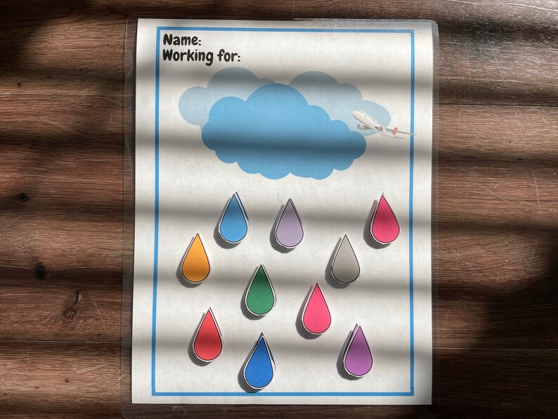 Rainbow Rain Token Board/token Economy/reward Chart/special Education ...