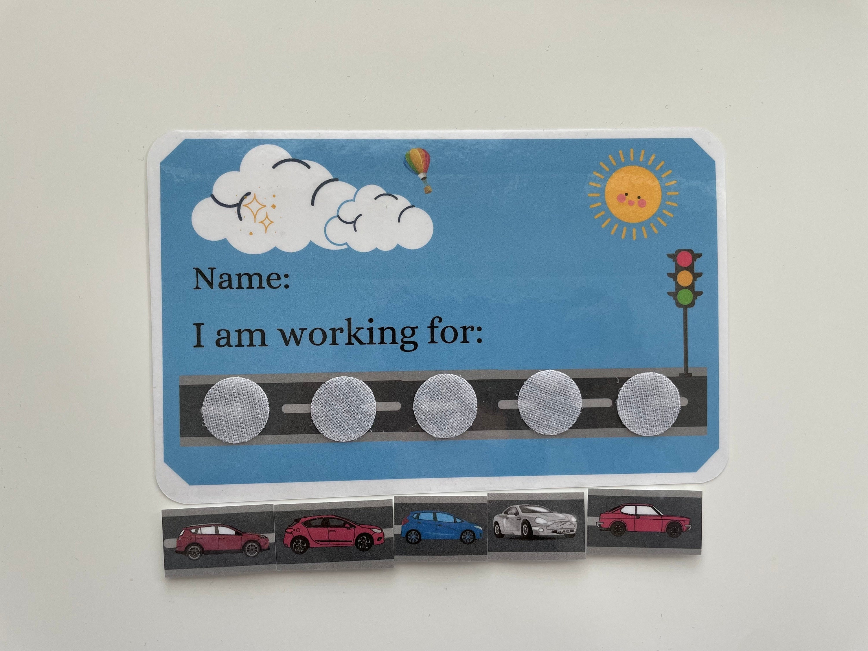 Car Token Board/token Economy/reward Chart/special Education - Digital ...