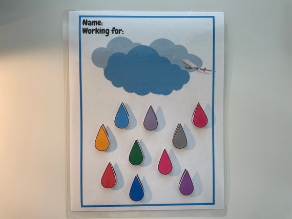 Rainbow Rain Token Board/token Economy/reward Chart/special | Etsy