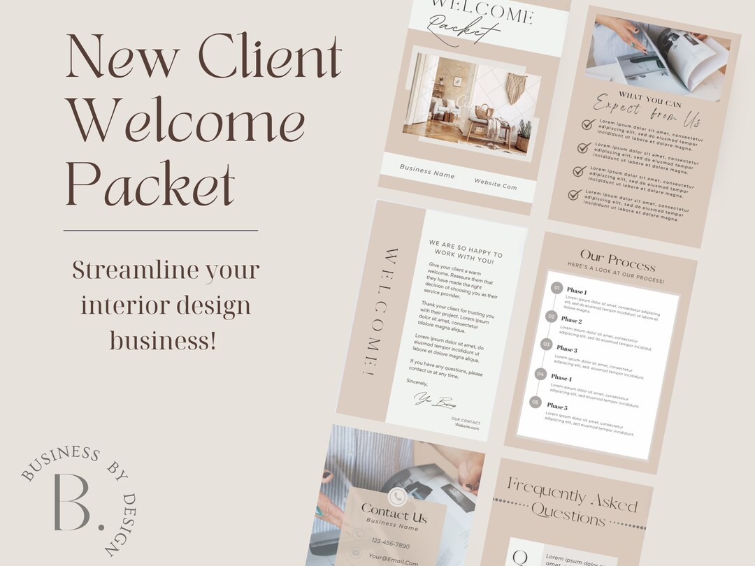 BOHO Client Welcome Packet for Interior Designers Template New Client ...