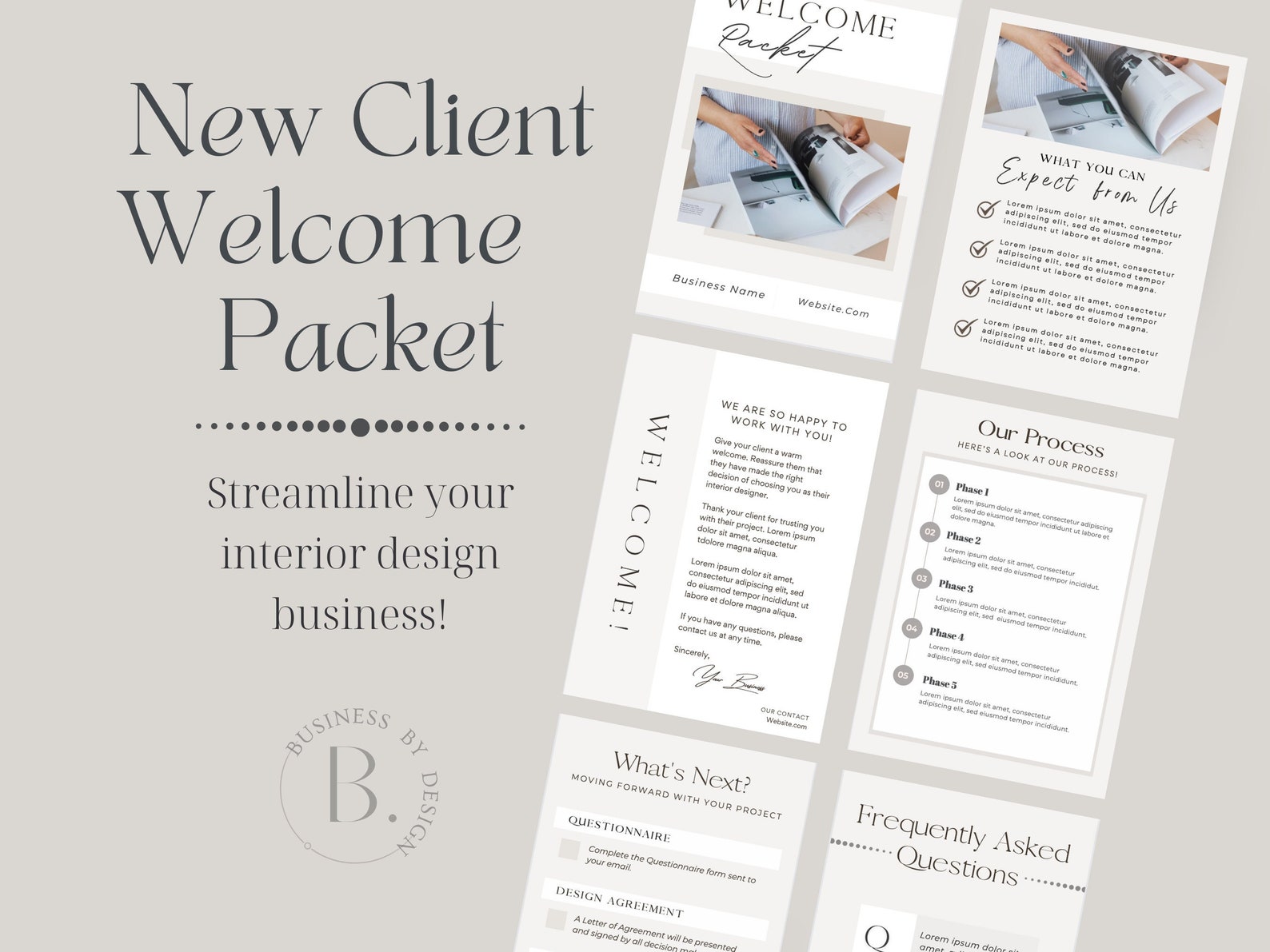 Client Welcome Packet for Interior Designers Template New Client Packet ...