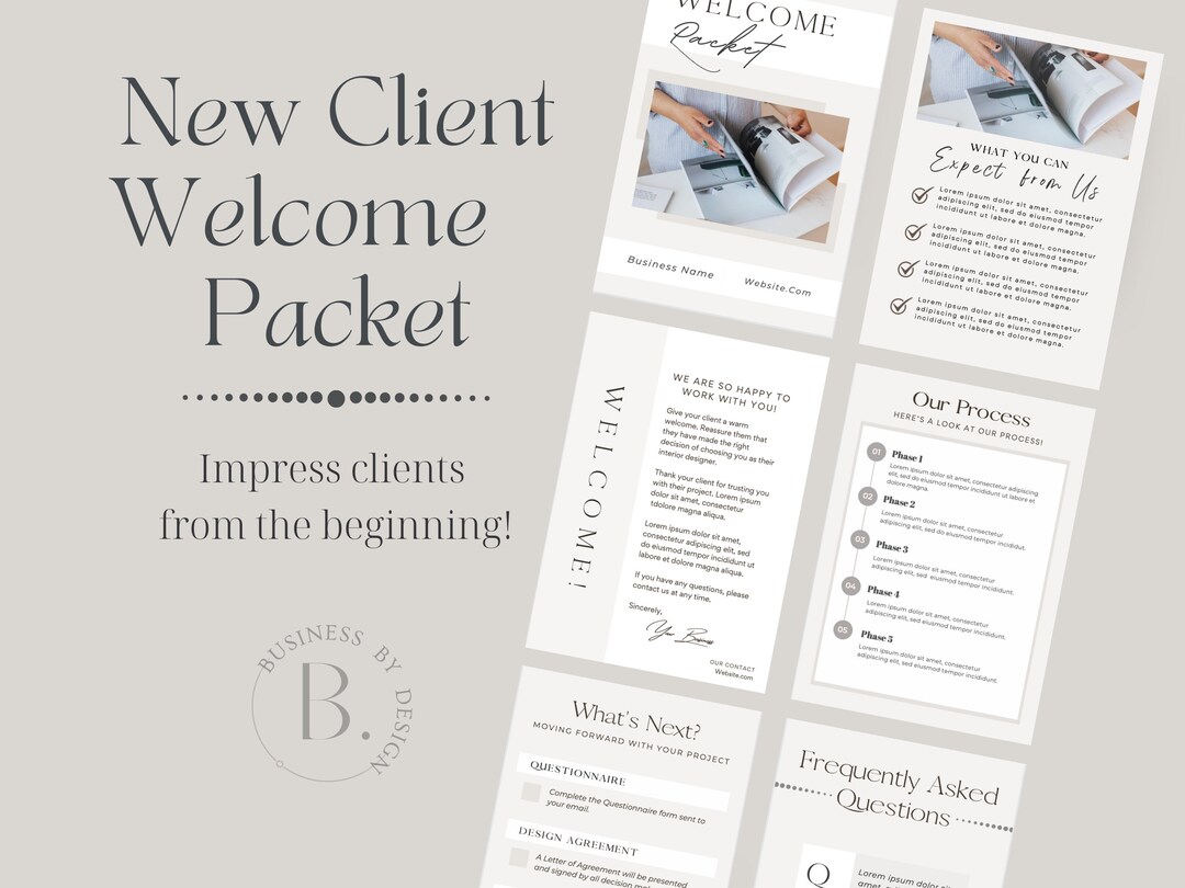 New Client Welcome Packet for Creatives & Entrepreneurs New Client ...