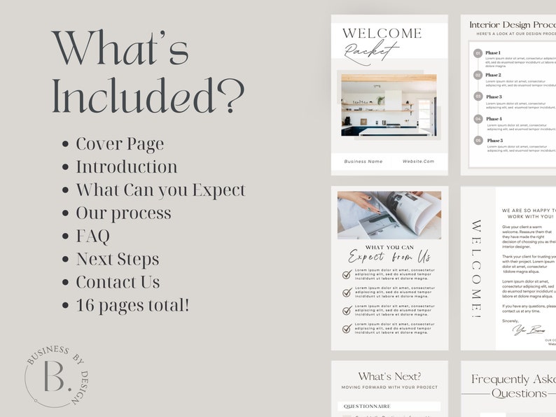Client Welcome Packet for Interior Designers Template New Client Packet ...