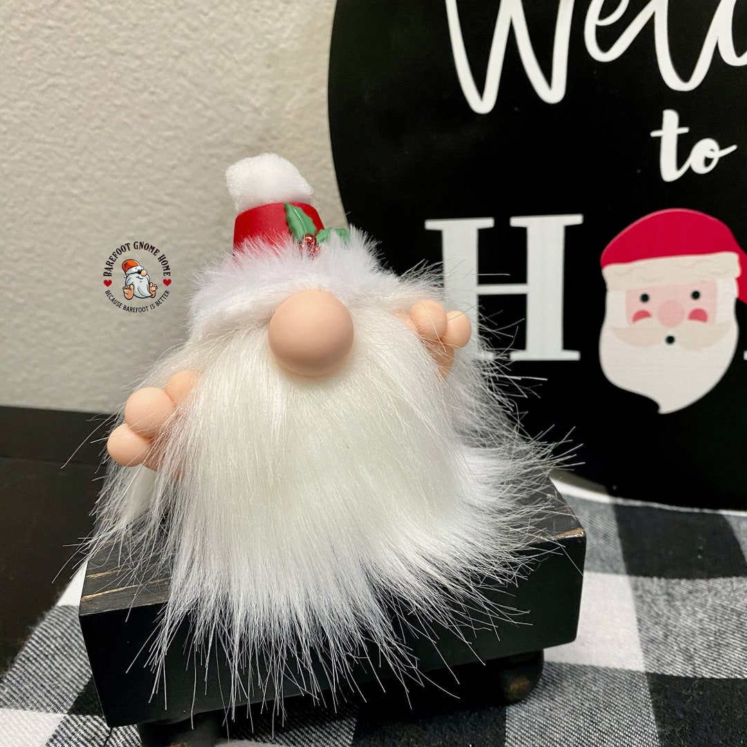 Santa Barefoot Gnome Christmas Decor Santa Clay Pot Gnome Farmhouse ...