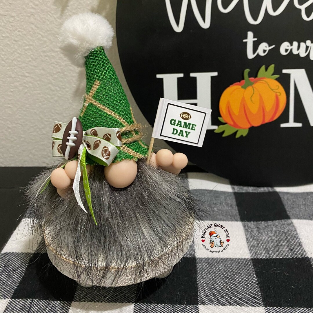 Football Barefoot Gnome Fall Tier Tray Decor Sports Game Day Gnome Gift ...