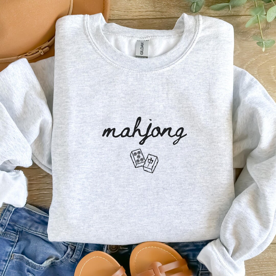 American Mahjong Tile Sweatshirt Mahj Tournament Shirt Mah Jongg Lover ...