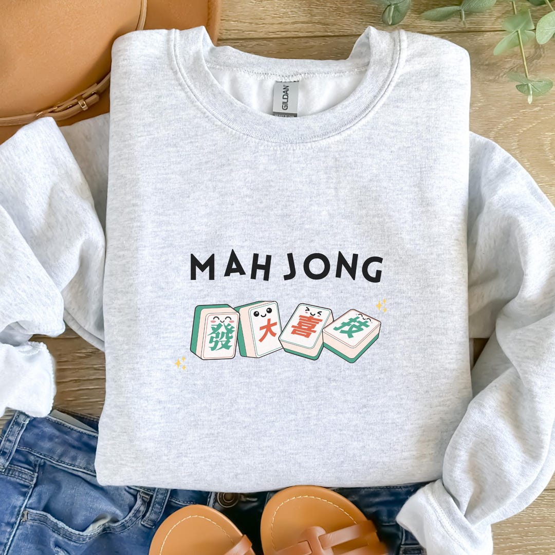 American Mahjong Tile Sweatshirt, Funny Mahj Tournament Shirt, Mah ...