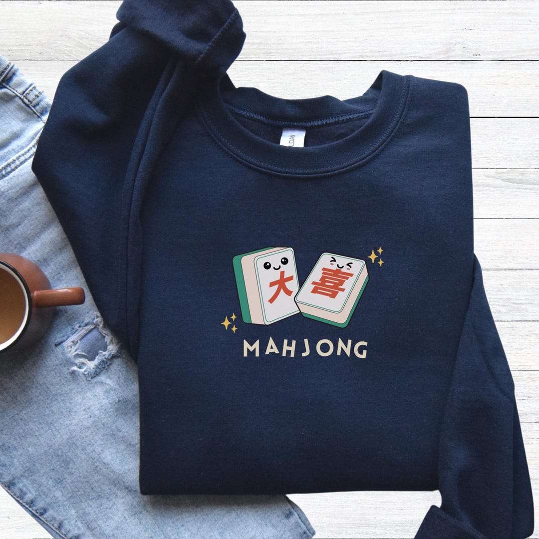 American Mahjong Tile Sweatshirt Funny Mahj Tournament Shirt Mah Jongg ...