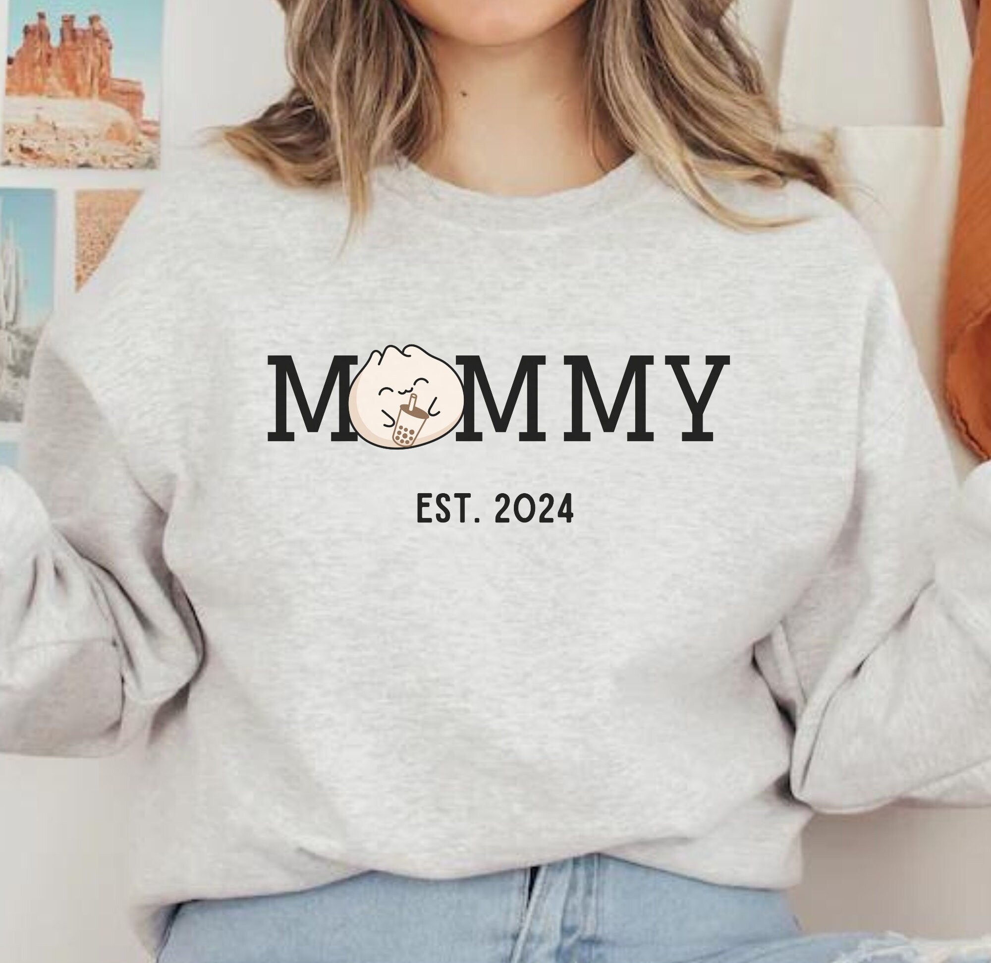 Mom Dad Dumpling Sweater, Chinese Bao Bun Boba Tea Lover, Custom Gift ...