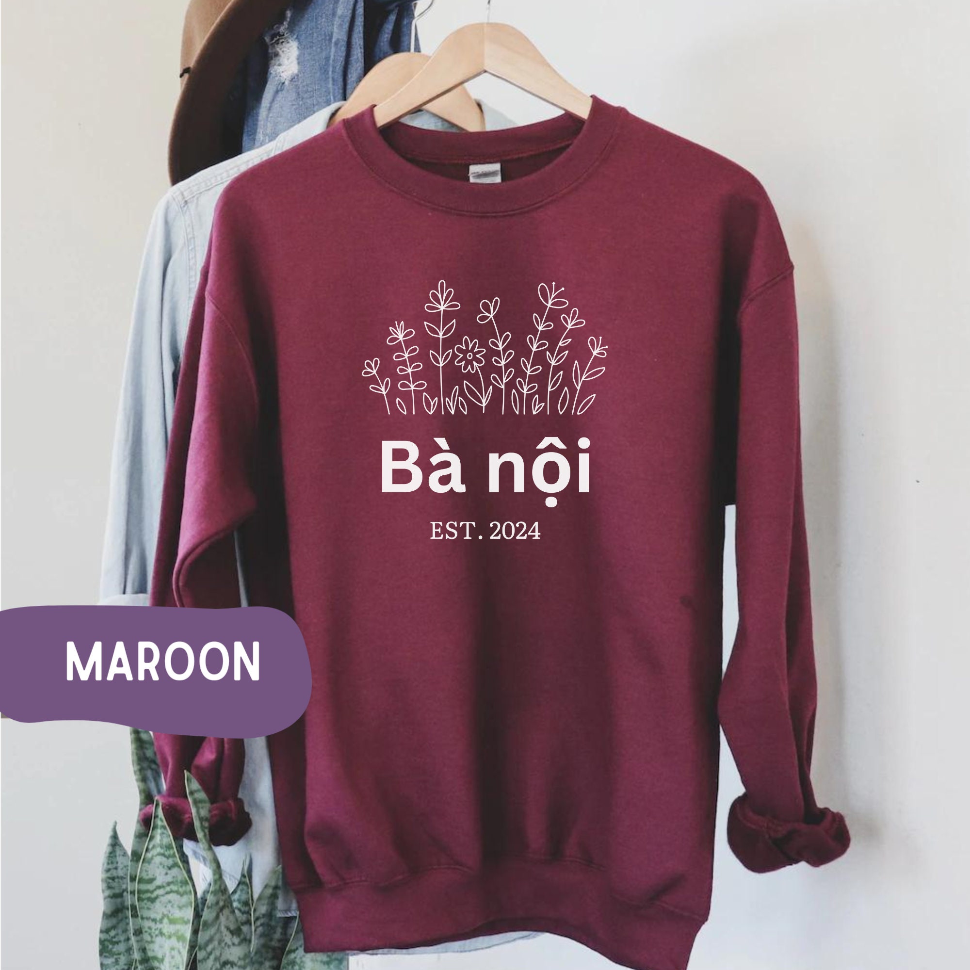 Custom Vietnamese Ba Noi Ong Ngoai Shirt Grandma Grandpa Sweater Gift ...