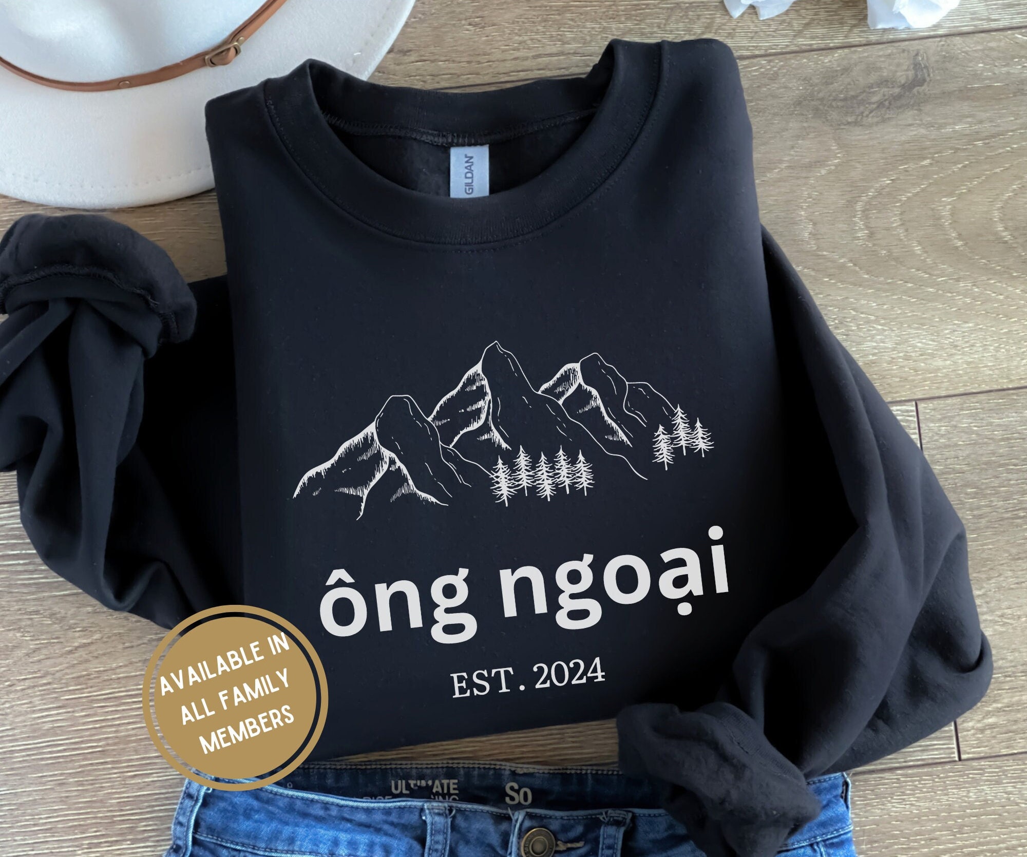 Custom Vietnamese Ba Noi Ong Ngoai Shirt Grandma Grandpa Sweater Gift ...