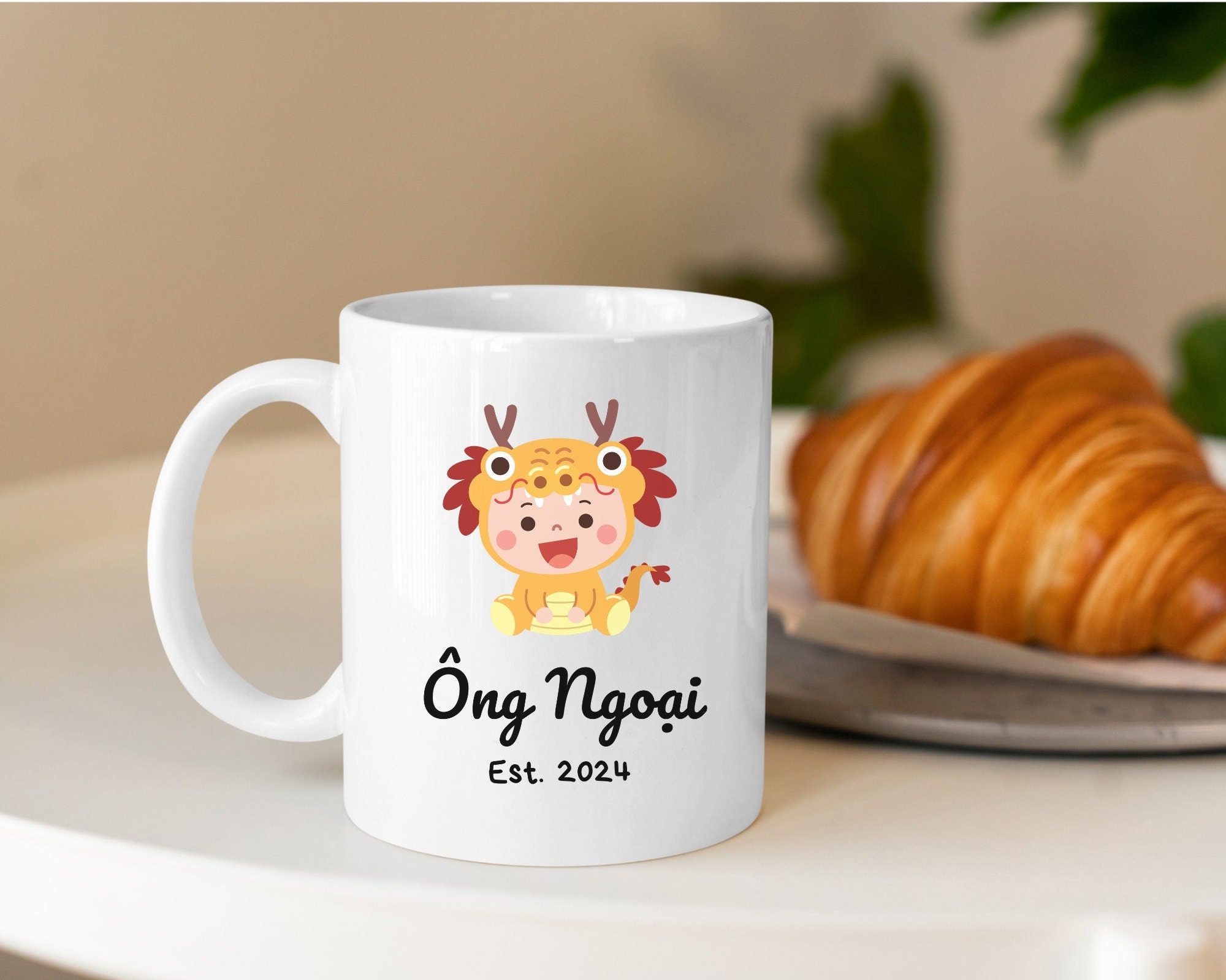 Vietnamese Ba Ong Noi Ngoai Mug Custom Viet Grandma Grandpa Year Dragon ...