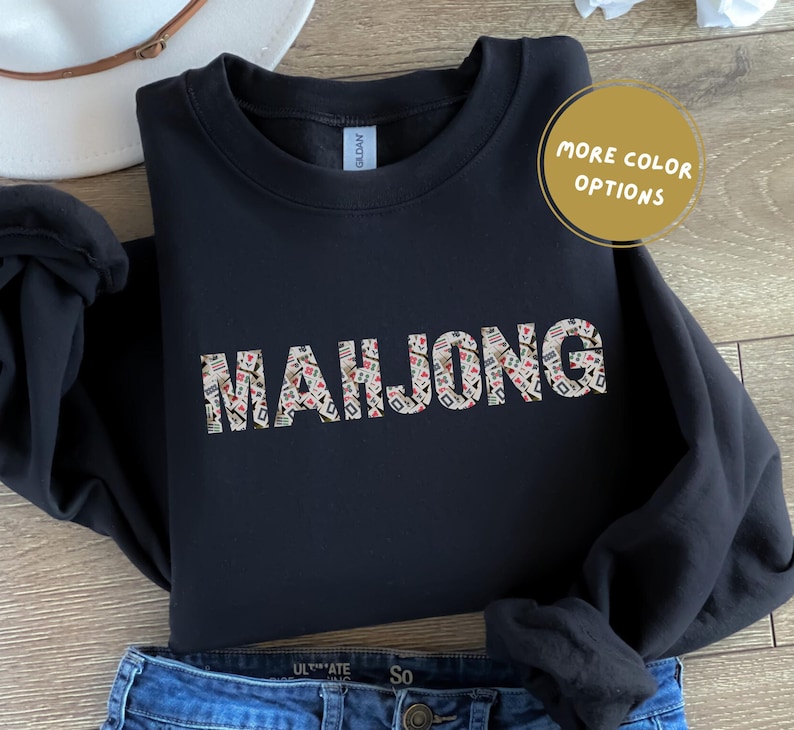 Mahjong Tile Sweatshirt Mah Jongg Shirt Mah-jongg Lover Gift Funny ...
