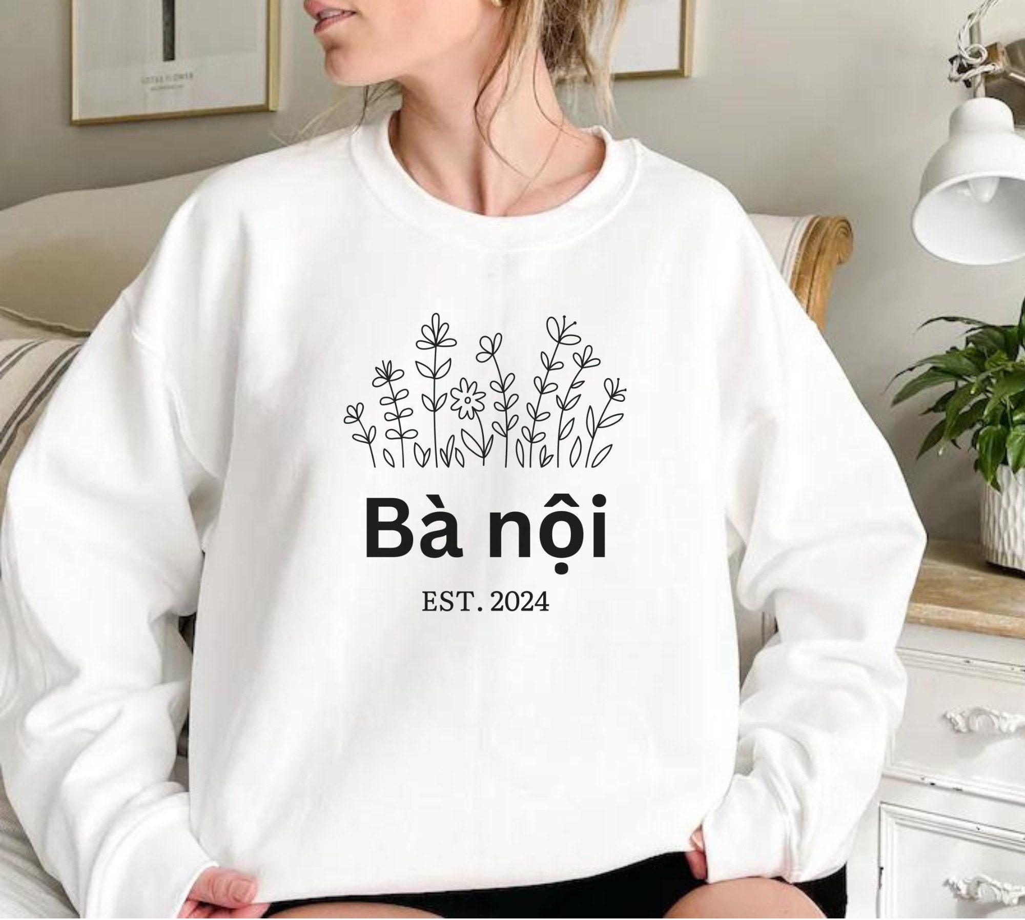 Custom Vietnamese Ba Noi Ong Ngoai Shirt Grandma Grandpa Sweater Gift ...