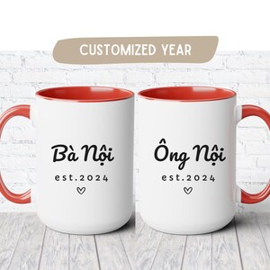 Vietnamese Ba Ngoai Ong Noi Mug, Custom Grandma Grandpa Cup Vietnam ...