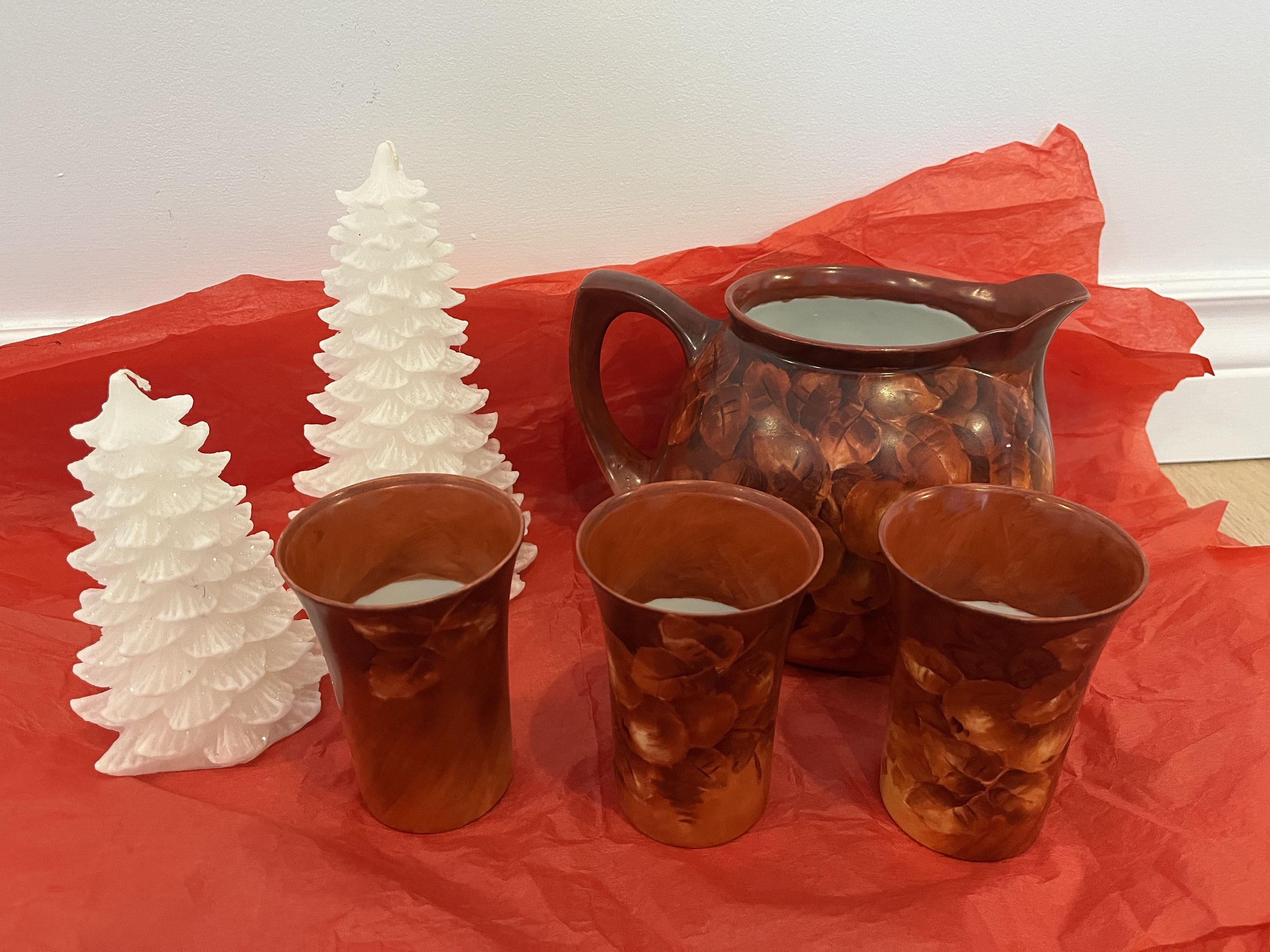 Vandermade Regina Handpainted and Signed RS Germany Pitcher and 3 Cups ...