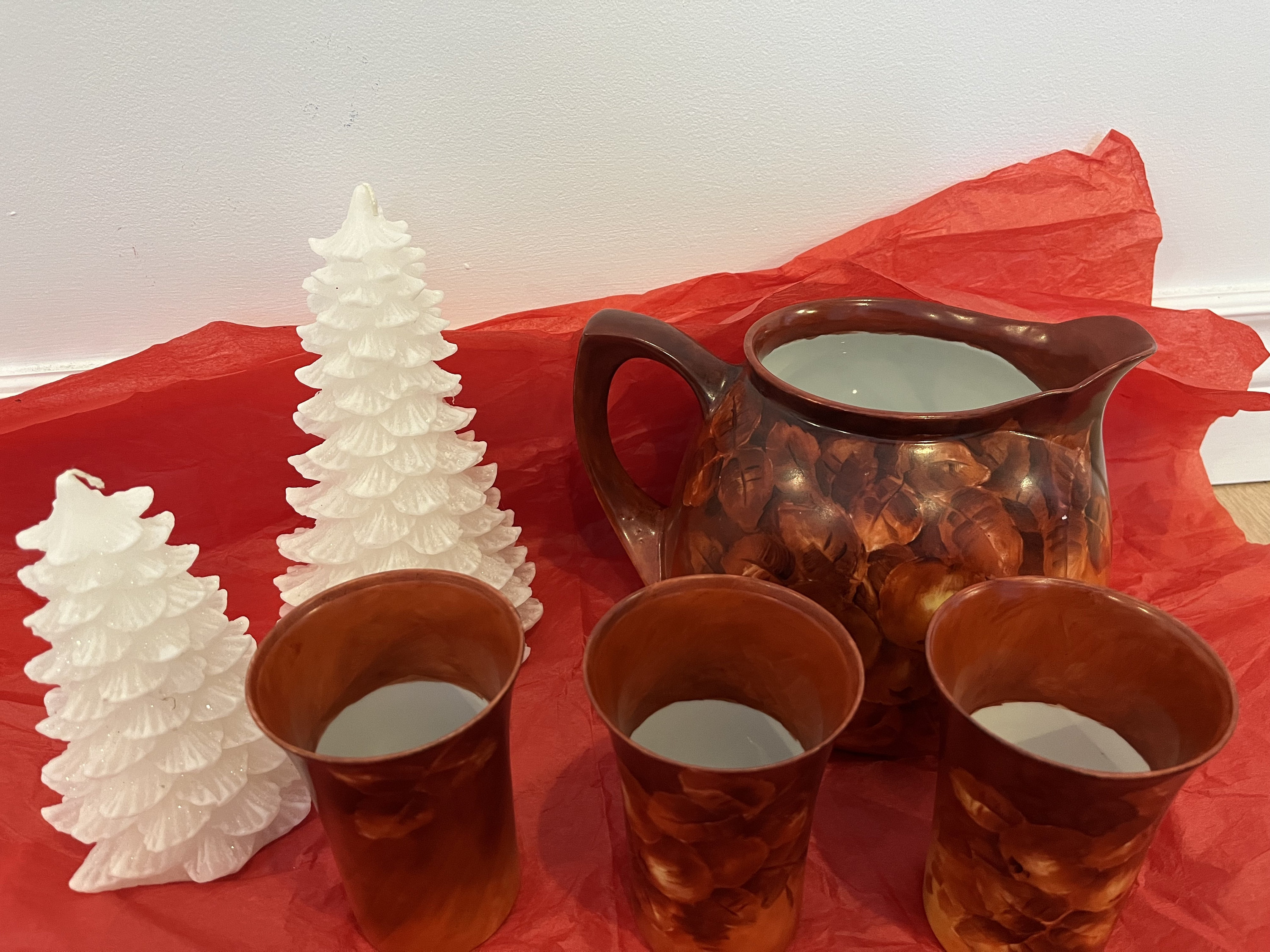 Vandermade Regina Handpainted and Signed RS Germany Pitcher and 3 Cups ...