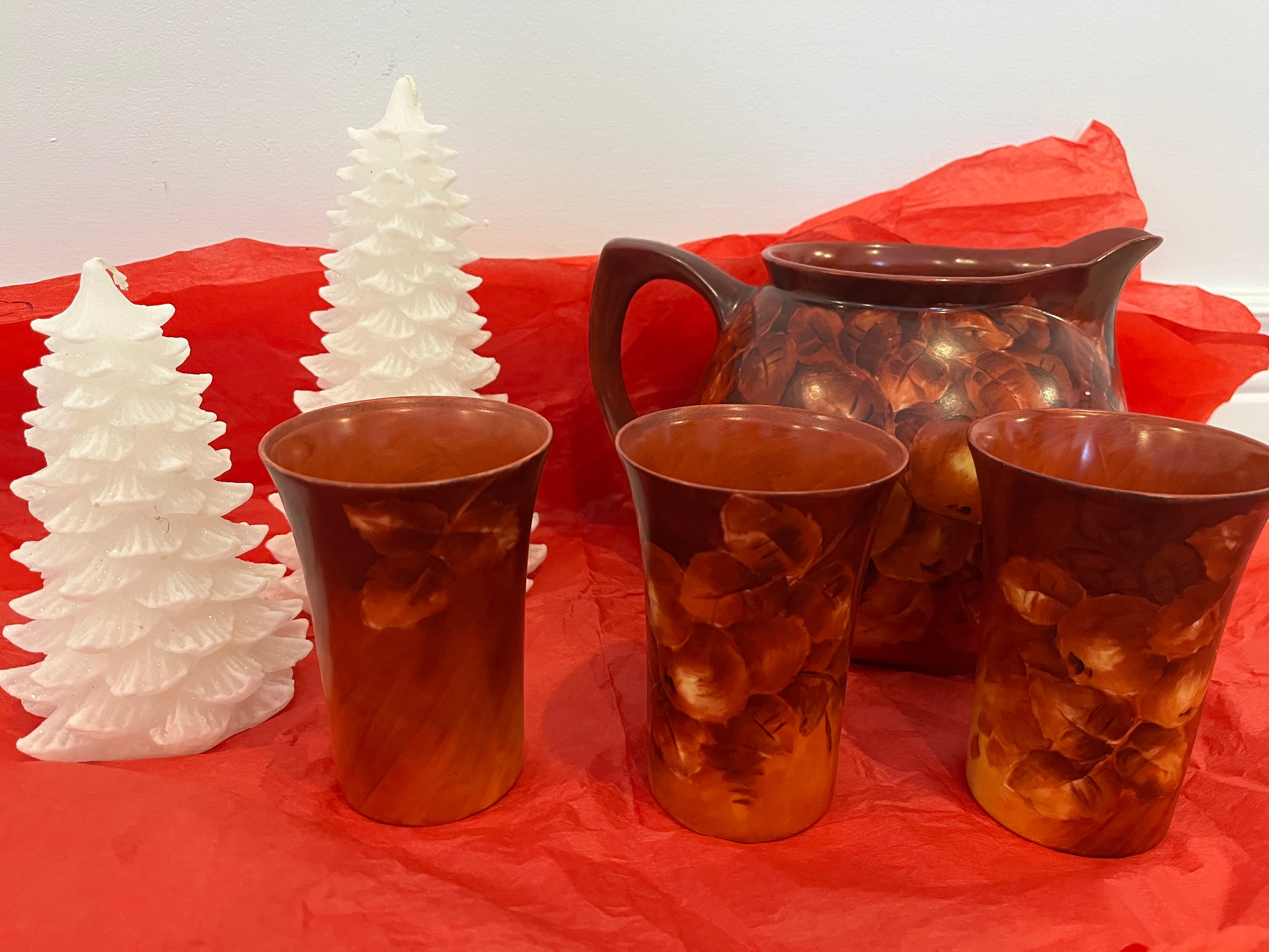 Vandermade Regina Handpainted and Signed RS Germany Pitcher and 3 Cups ...