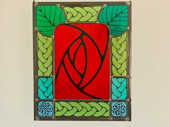 Stained Glass Window Rose - Etsy