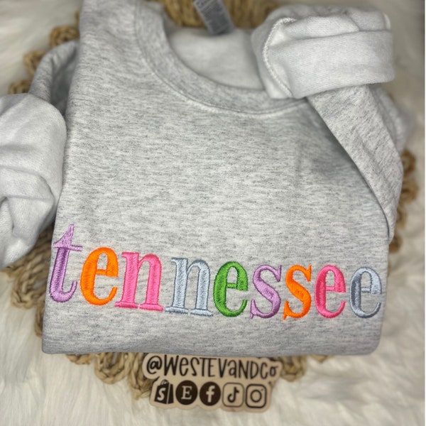 Tennessee Embroidery - Etsy