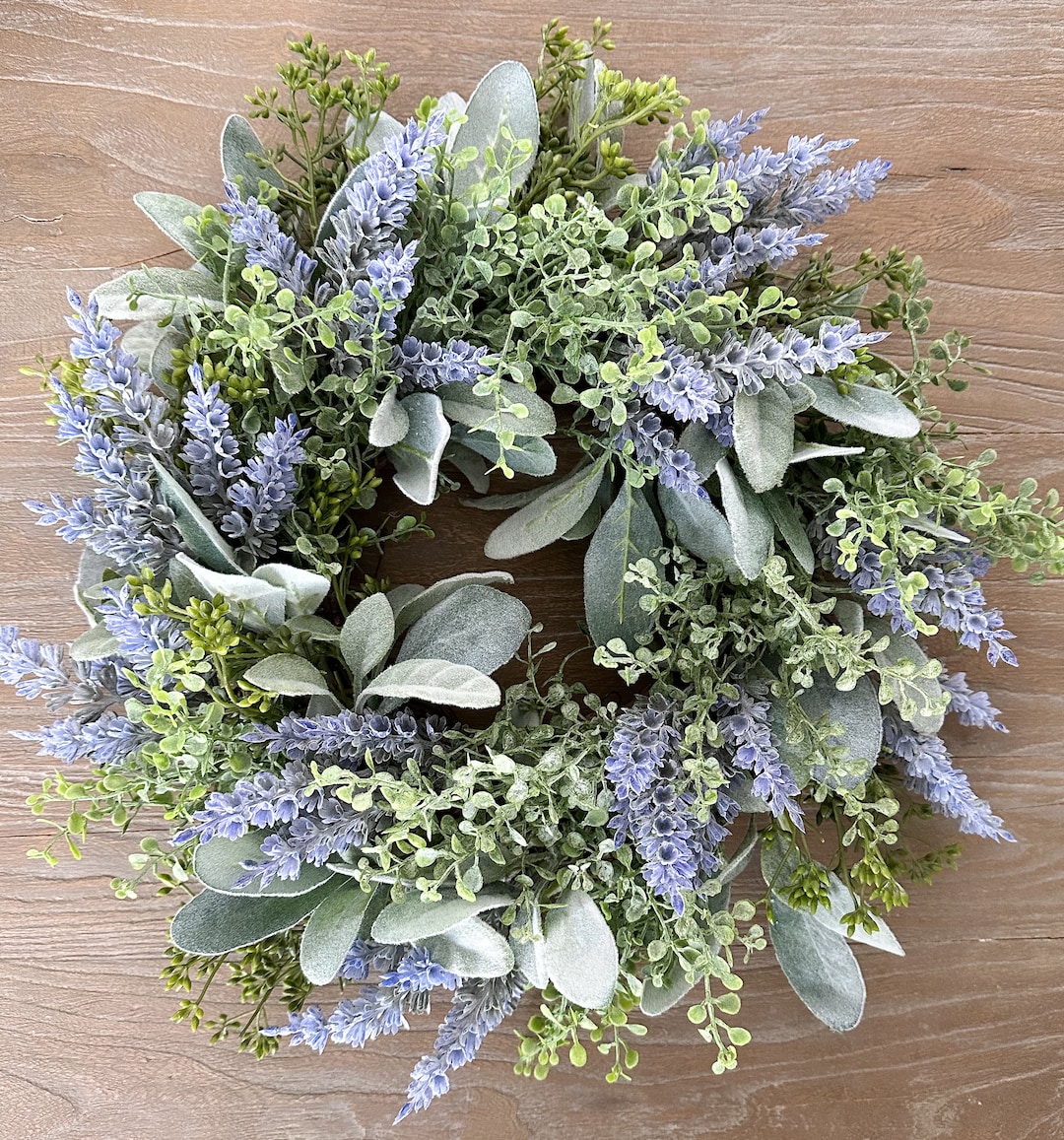 Small Everyday Greenery Wreath for Front Door, Spring Front Door Wreath ...