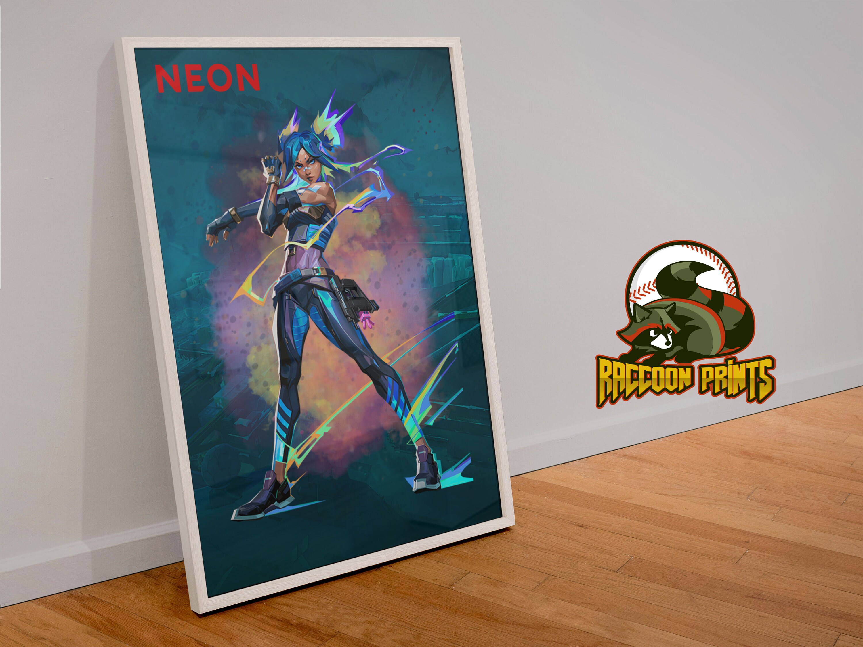 Digital Prints Prints Neon Valorant Art Print Art & Collectibles etna.com.pe