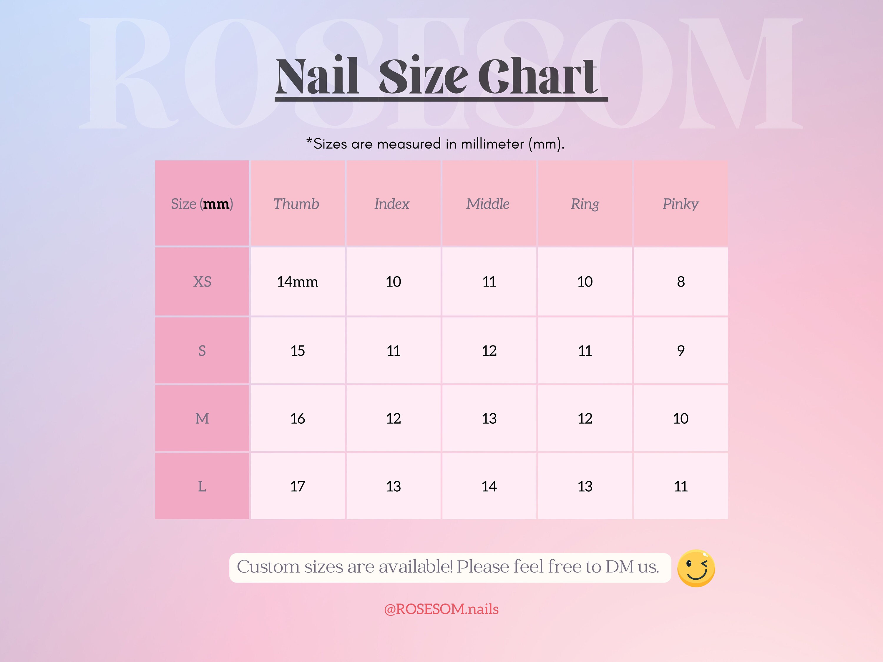 NAIL SIZING KIT - Etsy