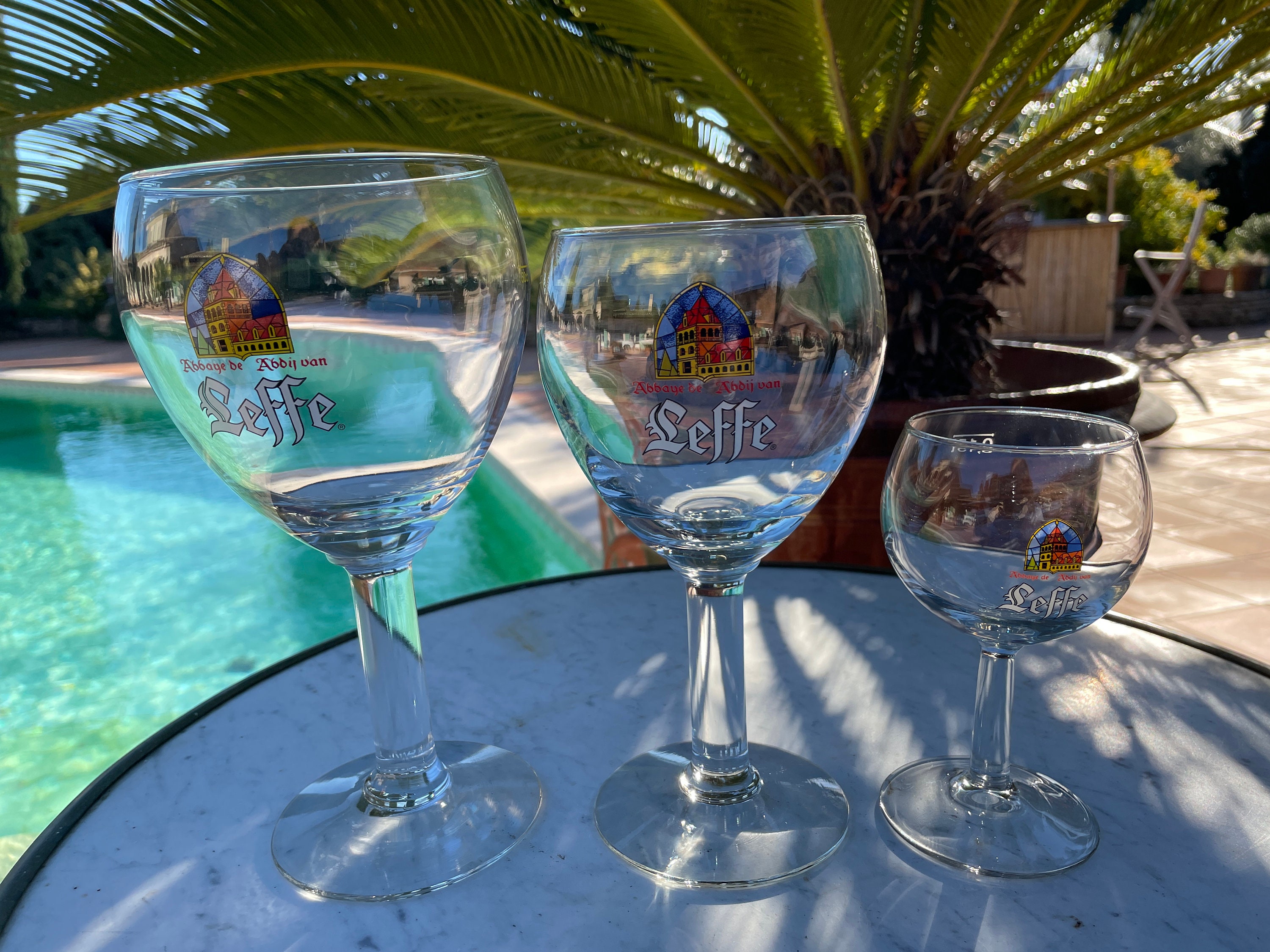 Glass With Foot Chalice 0,33 Liters Abbey Beer LEFFE, Bar, French ...