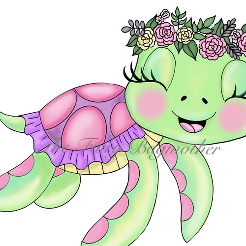 Girly Turtle Png Clip Art for Commercial Use - Etsy UK