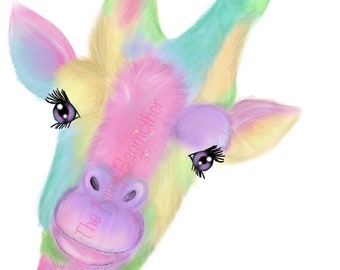 Rainbow Giraffe | Etsy