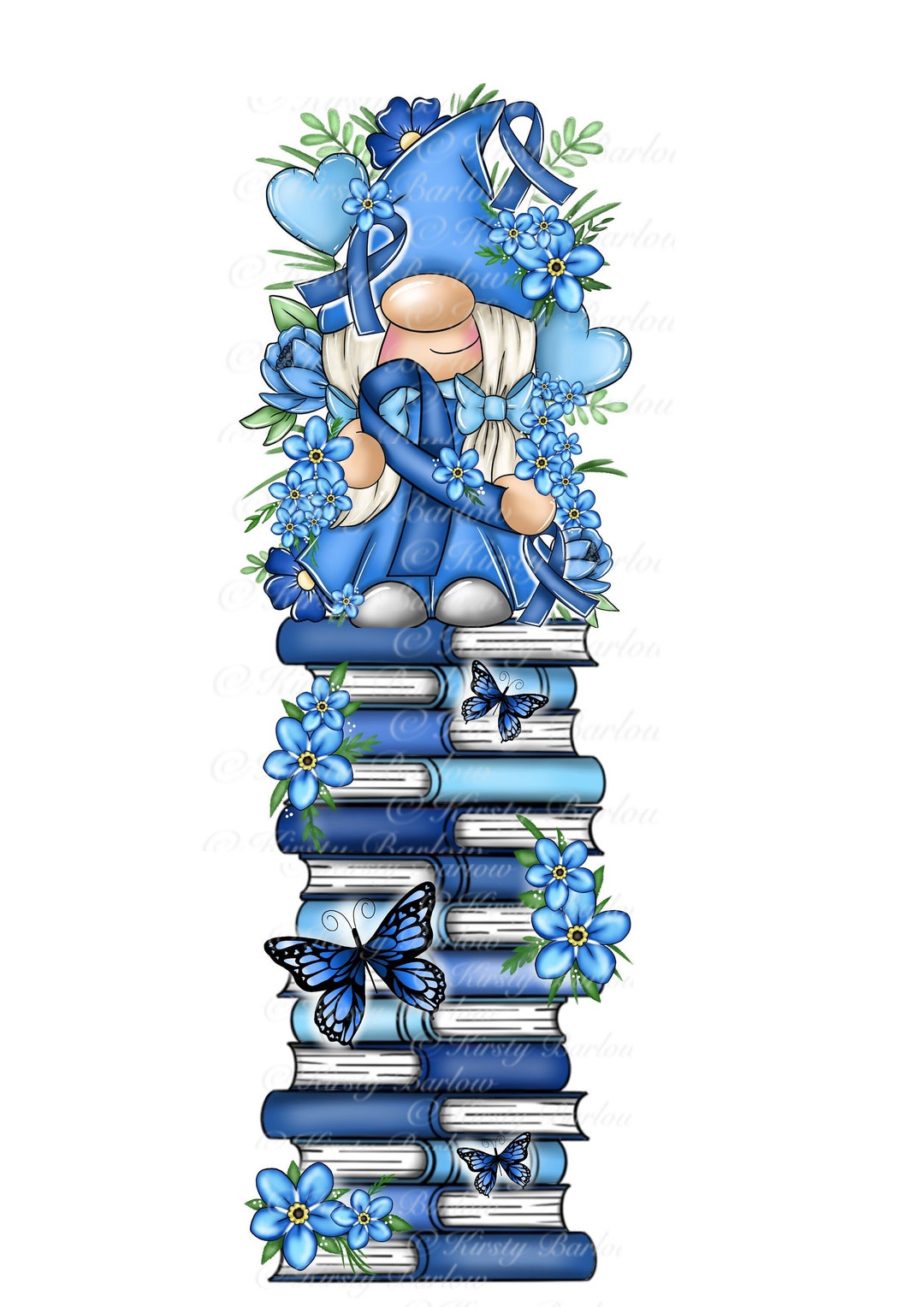 Dementia Alzheimer’s Awareness Gonk Gnome Ribbon Bookmark Design Png ...