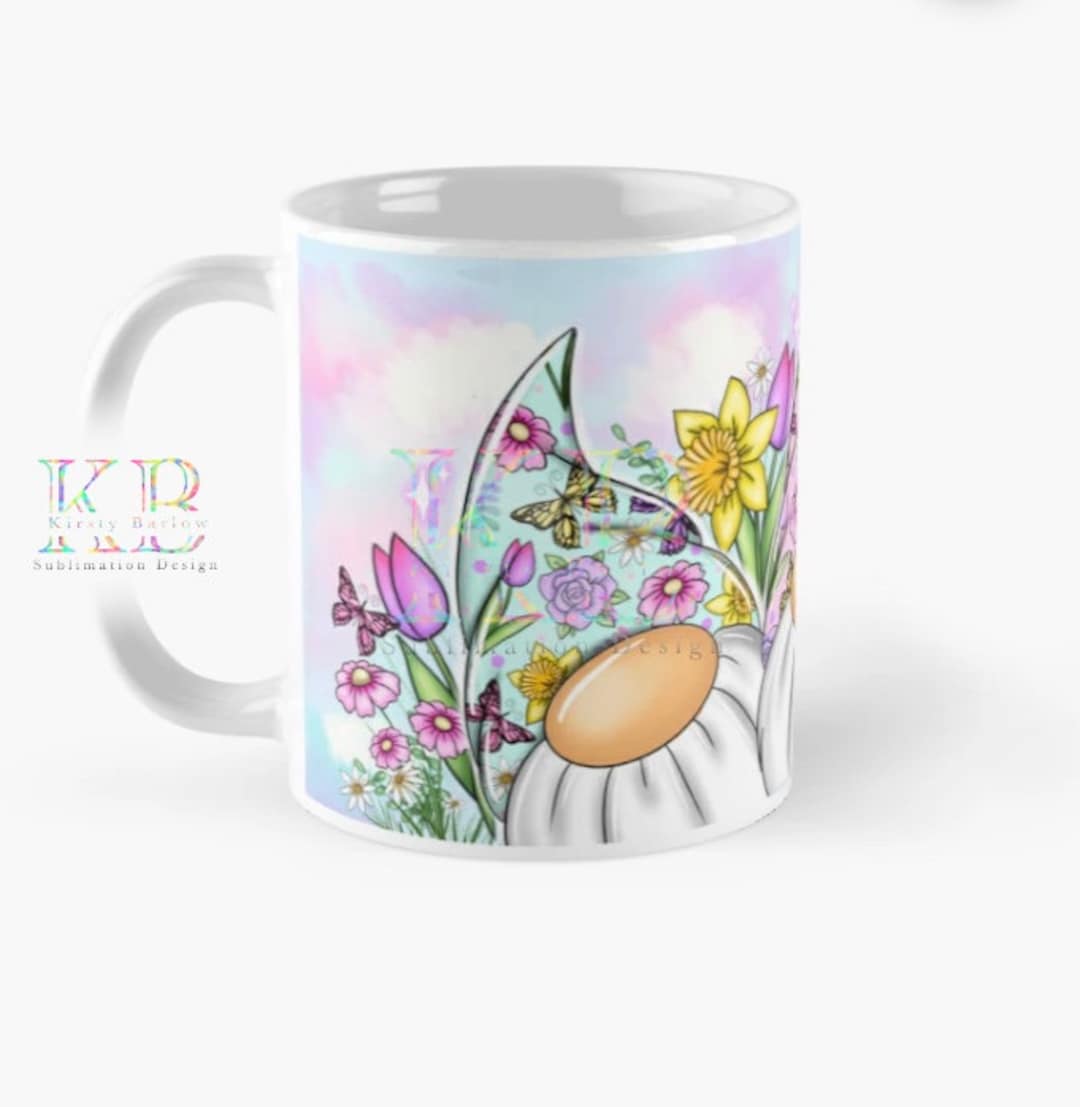 Spring Gonk Gnome Mug Wrap Sublimation Design Clip Art Png Instant ...