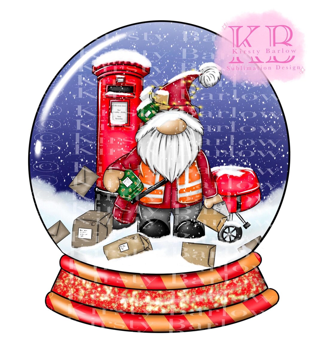 Christmas Postman Gonk Snow Globe PNG | Festive Postie Gnome ...