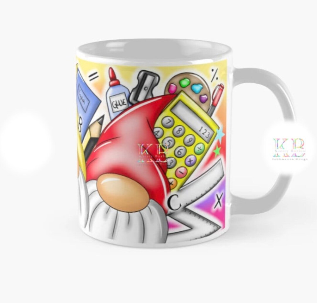 Teacher Gnome Gonk Trio Mug Wrap Sublimation Design Gift Png Clipart ...