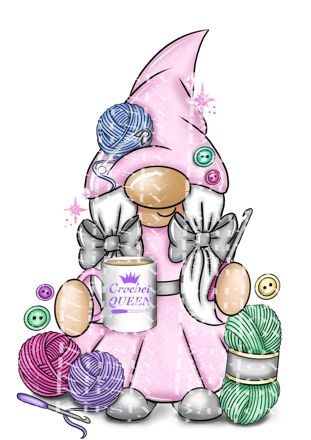 Crochet Queen Gonk Gnome - Christmas Advent Day 6 Clipart Png ...