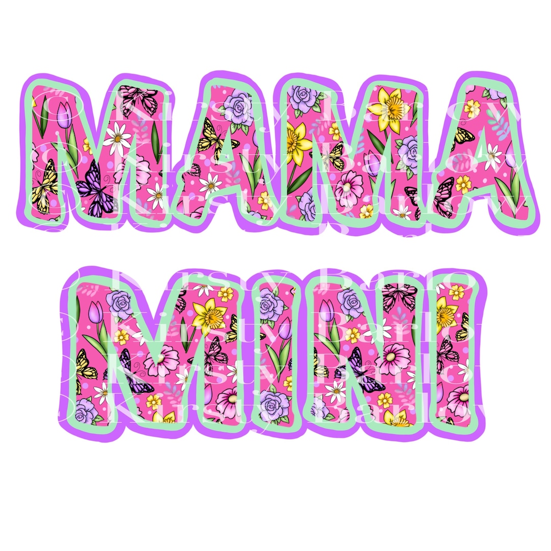 Mama and Mini Png Clipart Bundle Mother Mum Mom Sublimation Design ...