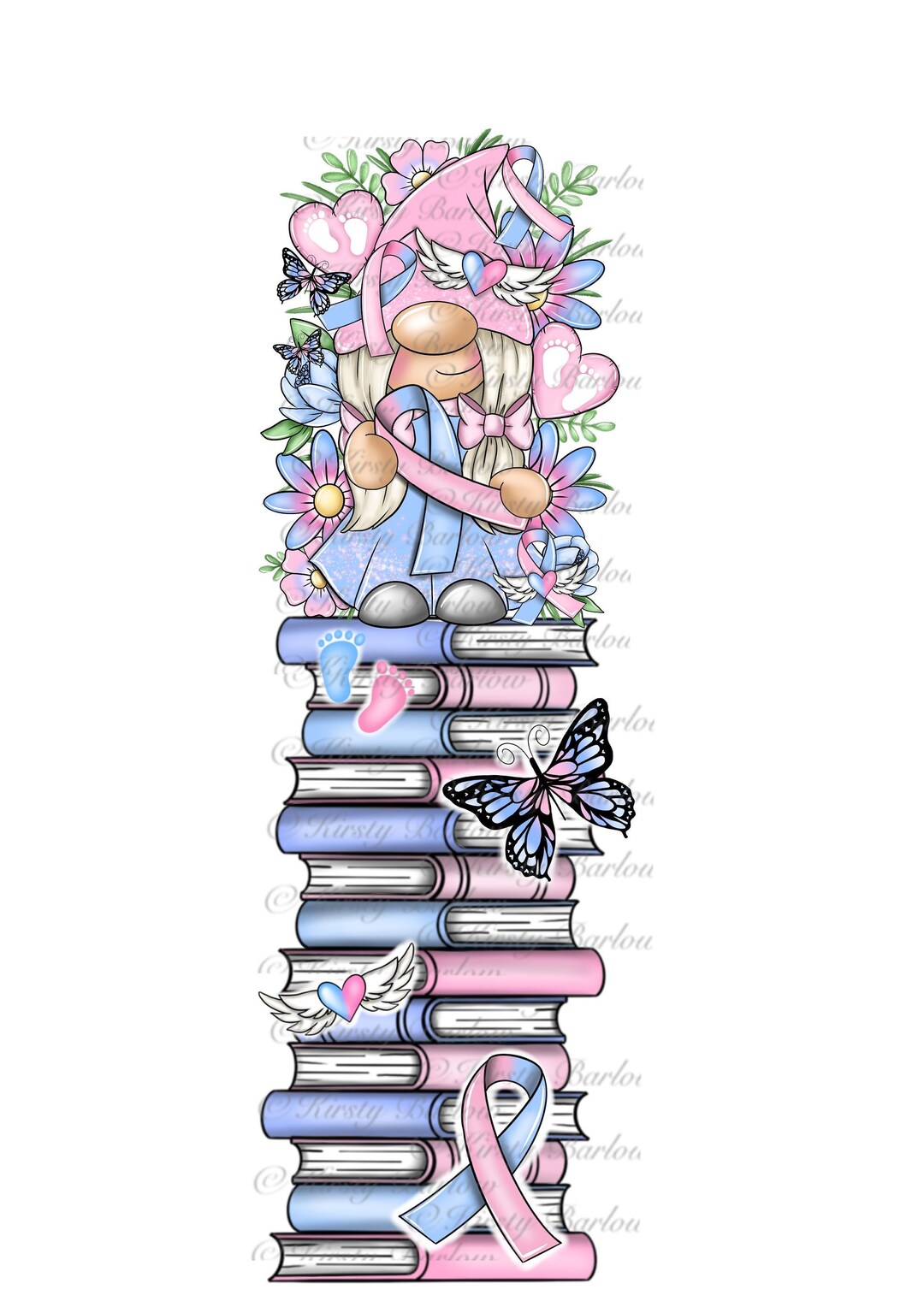 Baby Loss Awareness Gonk Gnome Bookmark Clip Art Sublimation Design - Etsy